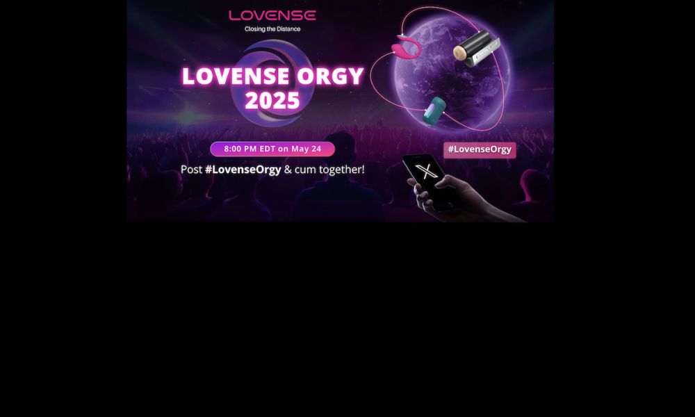 Lovense Launches 8th Global Orgy on X: 28 Hours of Non-Stop Virtual Pleasure Begins May 24 ...